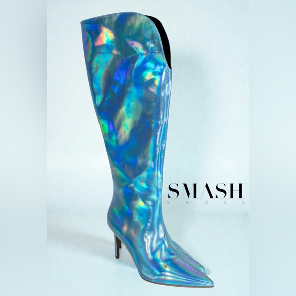Smash | Shoes | Smash Shoes Kay Holographic Kneehigh Boots Size 1 New ...